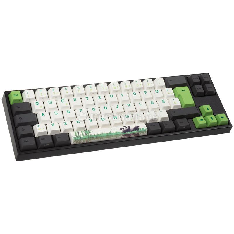 Ducky Miya Pro panda Edition PBT, black, keys white/green, LEDs white ...