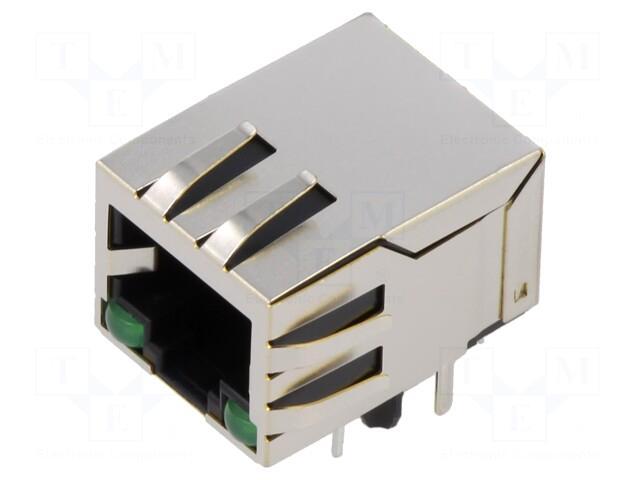 ADAM TECH Connector: RJ45 | socket | PIN: 8 | shielded,with LED | 8p8c ...