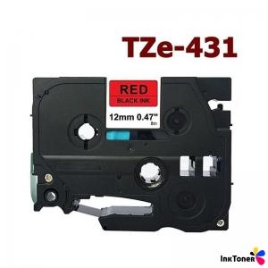 Dore analog Brother TZ-431/TZe-431 Label Maker Tape, 12mm x 8m, Black ...