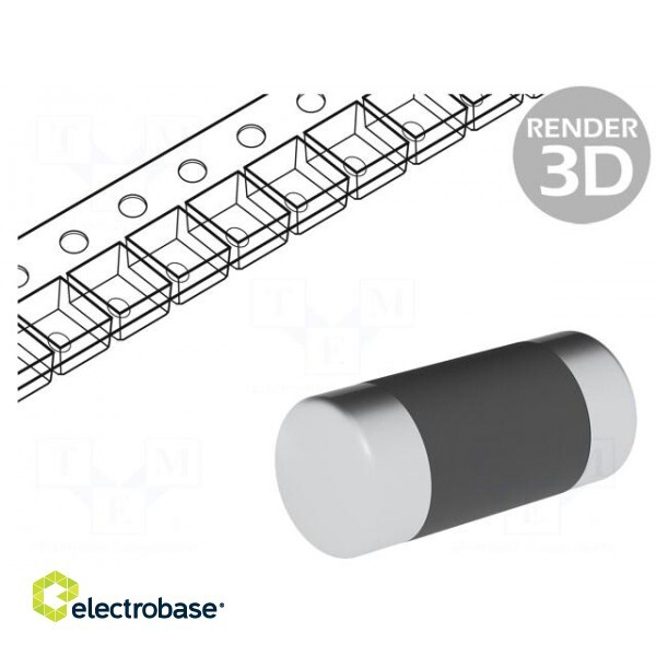 Electro Base Takisti: õhuke kile | SMD | 0204 minimelf | 1,5 miljonit ...