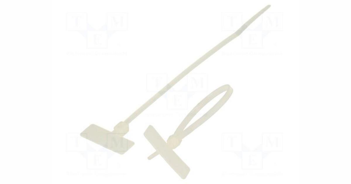 KSS WIRING Cable tie | with label | L: 110mm | W: 2.5mm | natural ...