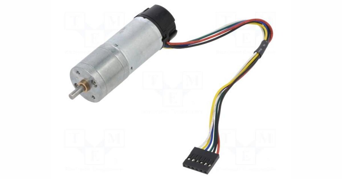 Pololu Motor: DC | with encoder,with gearbox | Medium Power | 12VDC | 2 ...
