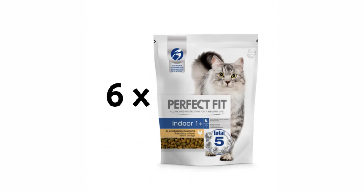 PERFECT FIT Kuiv kassitoit sobib suurepäraselt kanaga omatehtud kasside jaoks. 750g x 6 tk. pakk ...