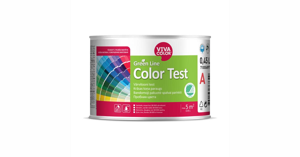 Vivacolor Seinavärv Green Line Color Test C, valge, 0.45 l ...