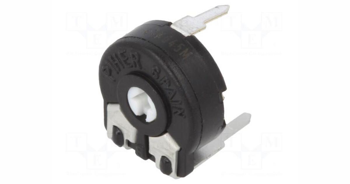 Piher Potentiometer: mounting | single turn,horizontal | 47kΩ | 150mW ...
