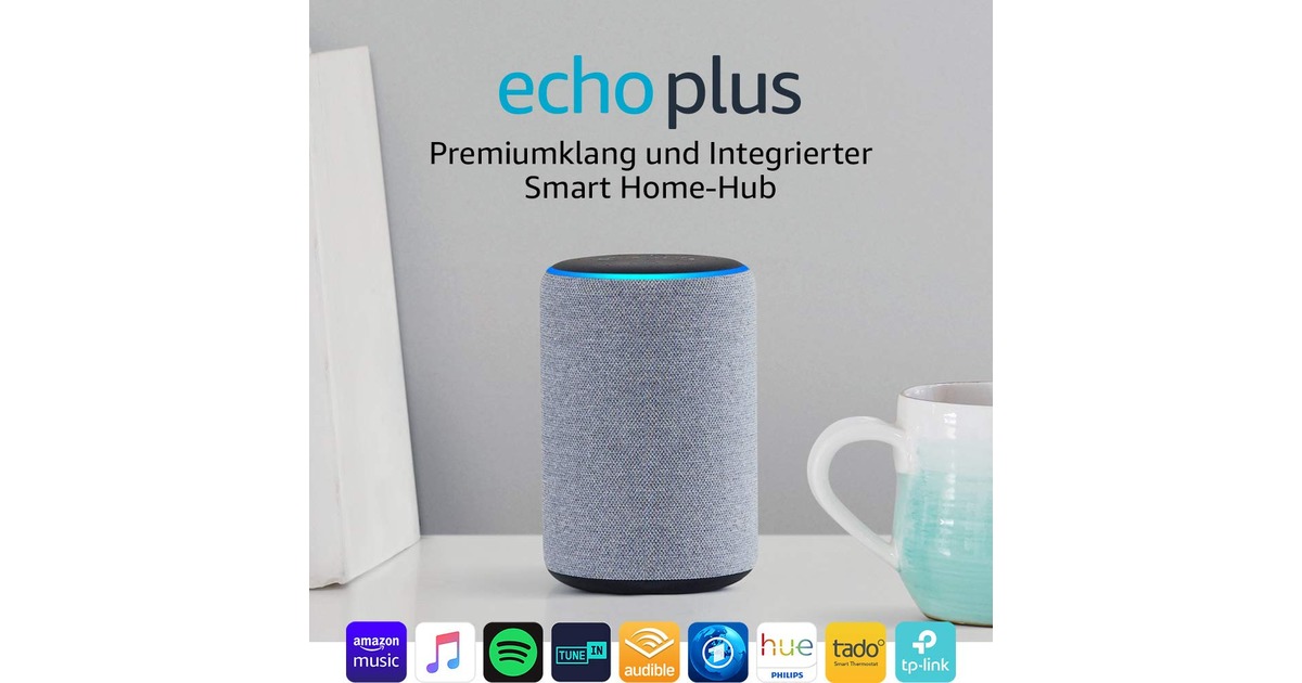 Amazon Echo Plus (2. Gen.) mit Premiumklang und Smart Home-Hub ...