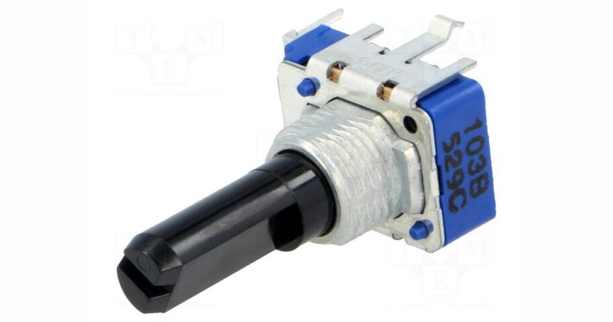 ALPS Potentiometer: shaft | single turn,vertical | 10kΩ | 50mW | ±20% ...