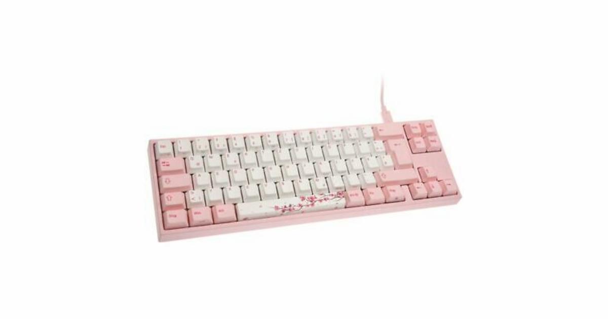 Ducky MIYA Pro Sakura Edition TKL Gaming Tastatur, MX-Silent-Red, Pink ...