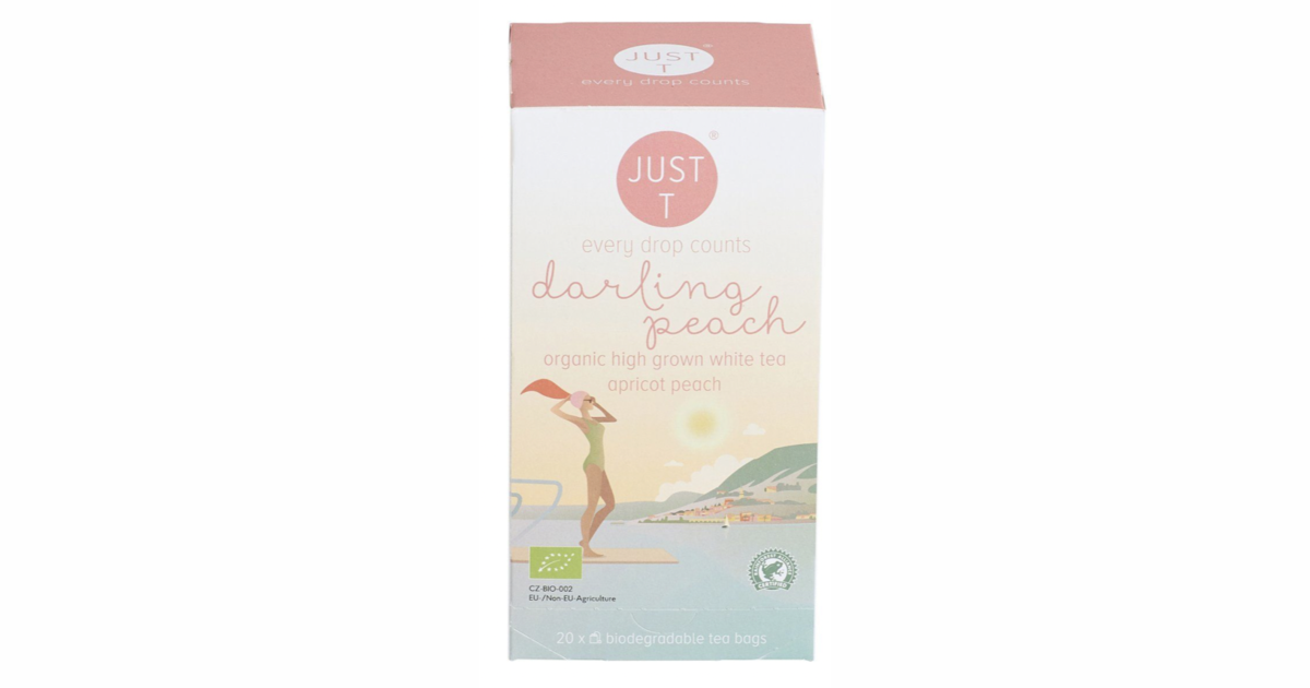 JUST T Valge tee Darling Peach Bio aprikoosi ja virsikuga 20tk ...