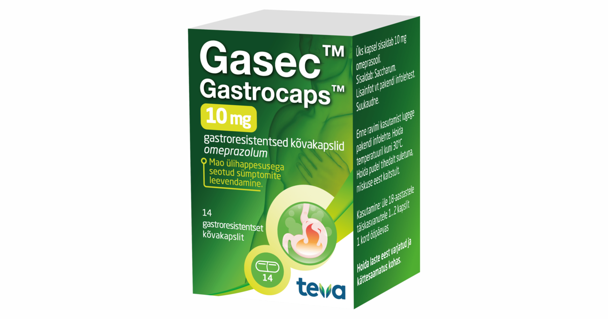 GASEC GASTROCAPS 10 MG GASTRORESIST KÕVAKAPS 10MG N14 | Hinnavaatlus ...
