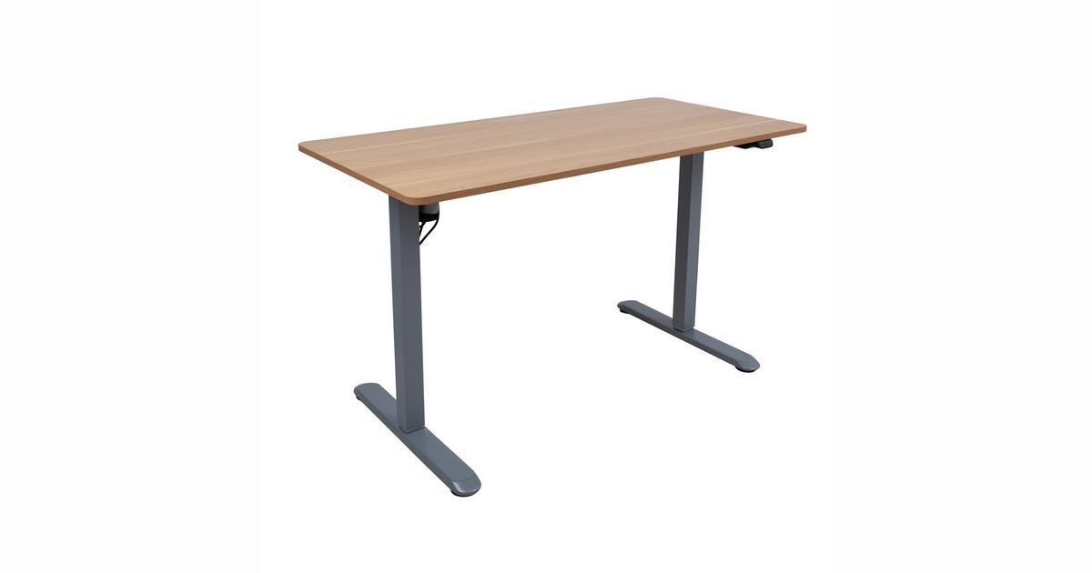home4you Töölaud ERGO LIGHT 1-mootoriga 120x60cm, valge/tamm ...