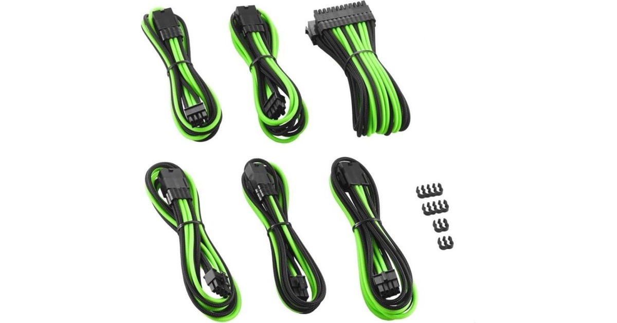 CableMod PRO ModMesh Cable Extension Kit - black/light green ...