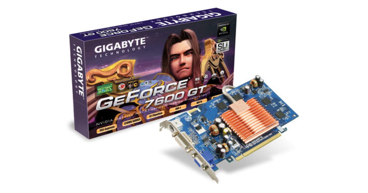Gigabyte GeForce 7 Series 7600GT 128MB PCI-E, DVI, TV-Out ...