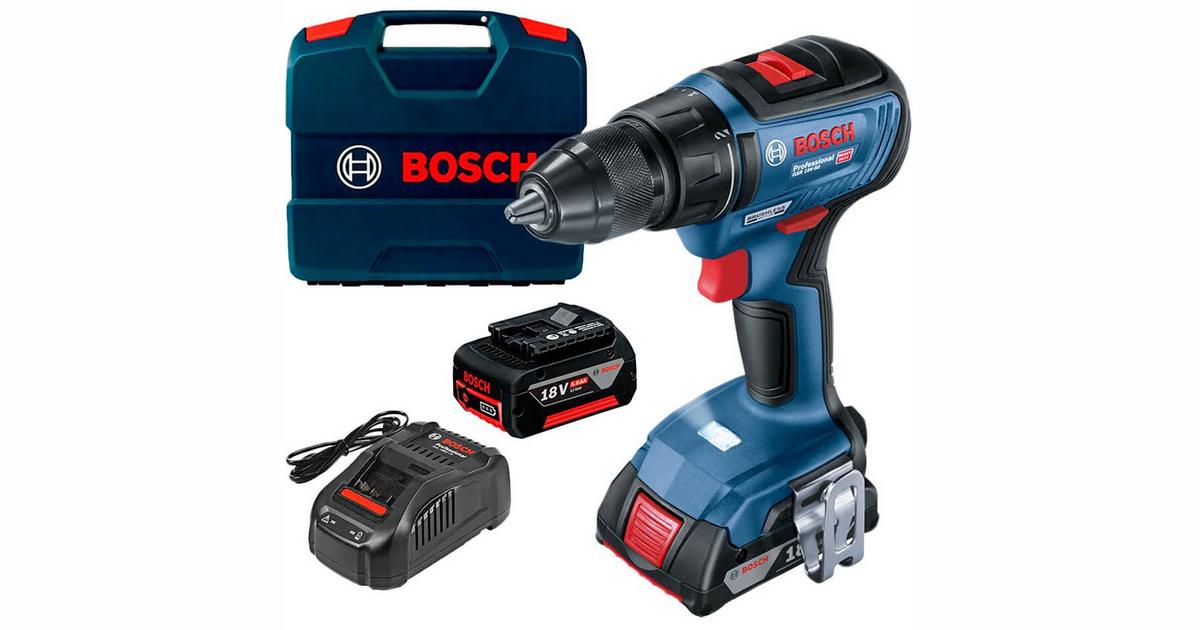 Bosch Akutrell 18V 50/24Nm, 1x2Ah + 1x5Ah, GSR 18 V-50, L-CASE ...