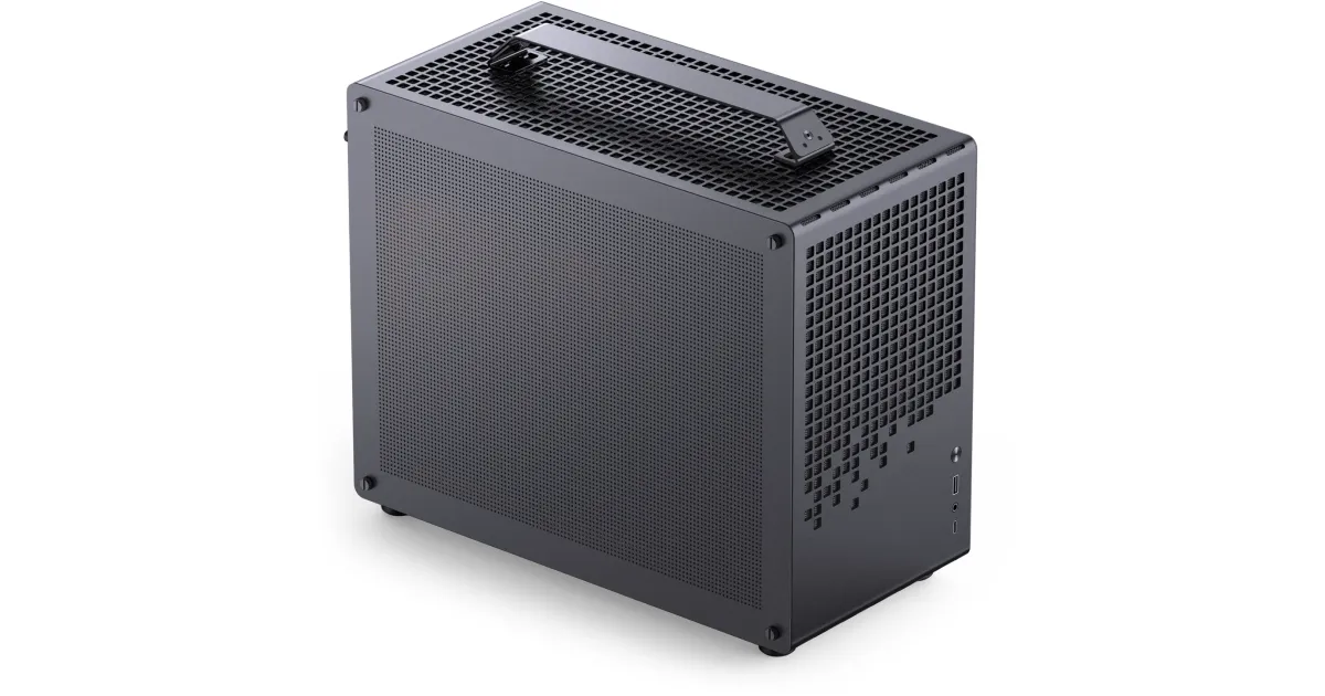 Jonsplus Z20 Mesh Mini Tower Micro-ATX PC Case with Handle - Black ...