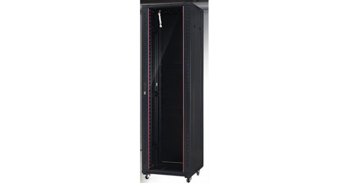 Netrack standing server cabinet 32U/600x600mm (glass door)-grey FULLY ...