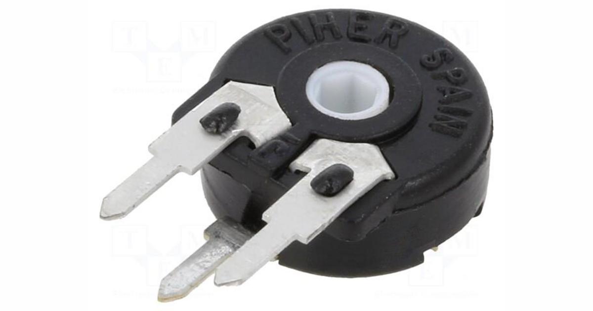 Piher Potentiometer: mounting | single turn,vertical | 10kΩ | 150mW | ± ...