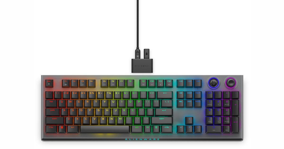 DELL Tri-Mode AW920K Wireless Gaming Keyboard, RGB LED light, US ...
