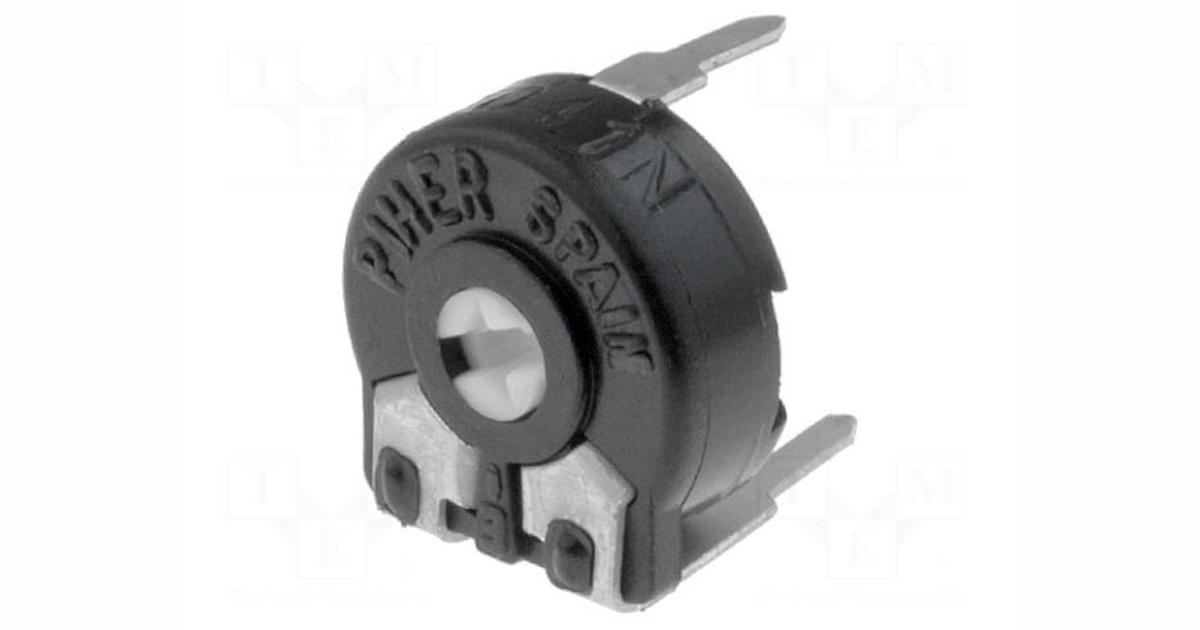 Piher Potentiometer: mounting | single turn,horizontal | 5MΩ | 150mW ...