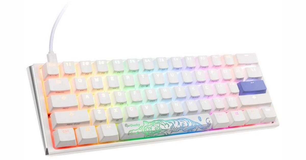 Ducky One 3 Classic Pure White Mini RGB LED Gaming Keyboard - MX-Black ...
