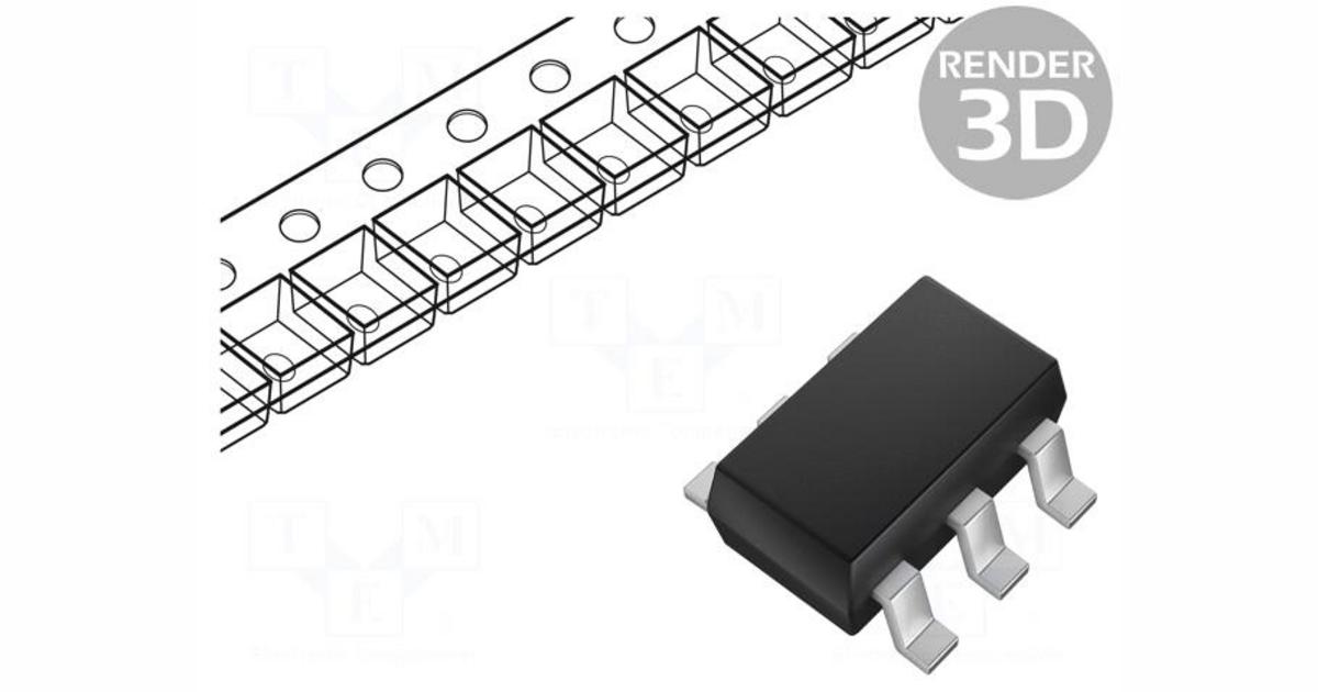ONSEMI Transistor: NPN x2 | bipolar | BRT | 50V | 0.1A | 0.25W | R1 ...
