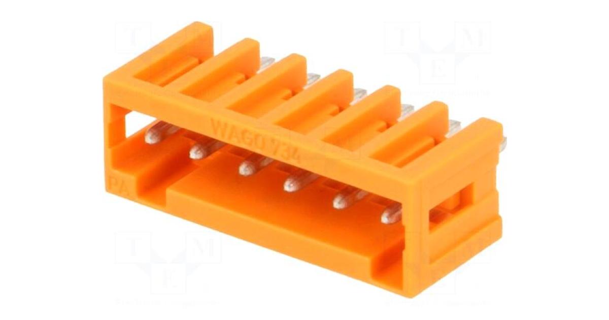 Wago Pluggable terminal block | 3.81mm | ways: 6 | straight | socket ...