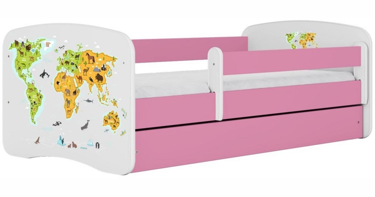 Kocot Kids Lastevoodi ühekohaline Babydreams Map, valge/roosa, 80 x 160 ...
