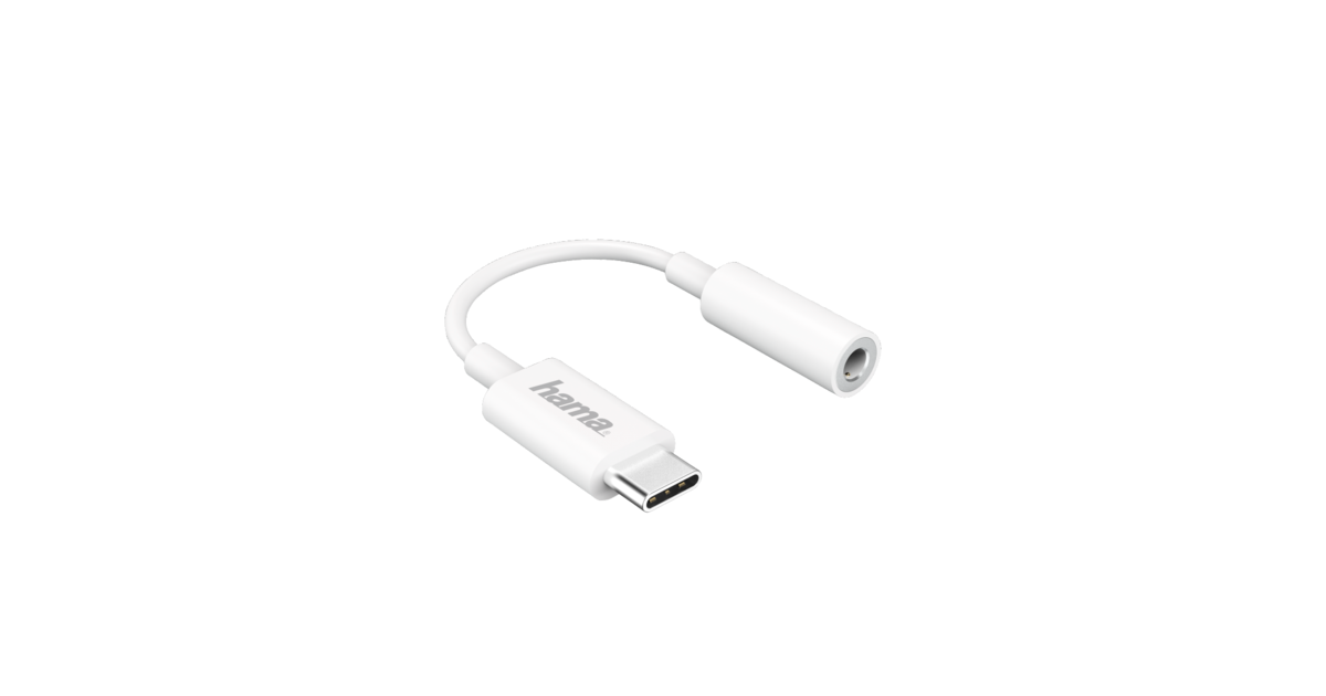 Hama Adapter USB-C pistik - 3.5mm 4-pin Stereo Valge, audio ...