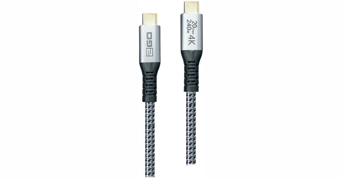 2GO 240W 20Gbps Thunderbolt USB-C Fast Charging Cable 1.2m ...