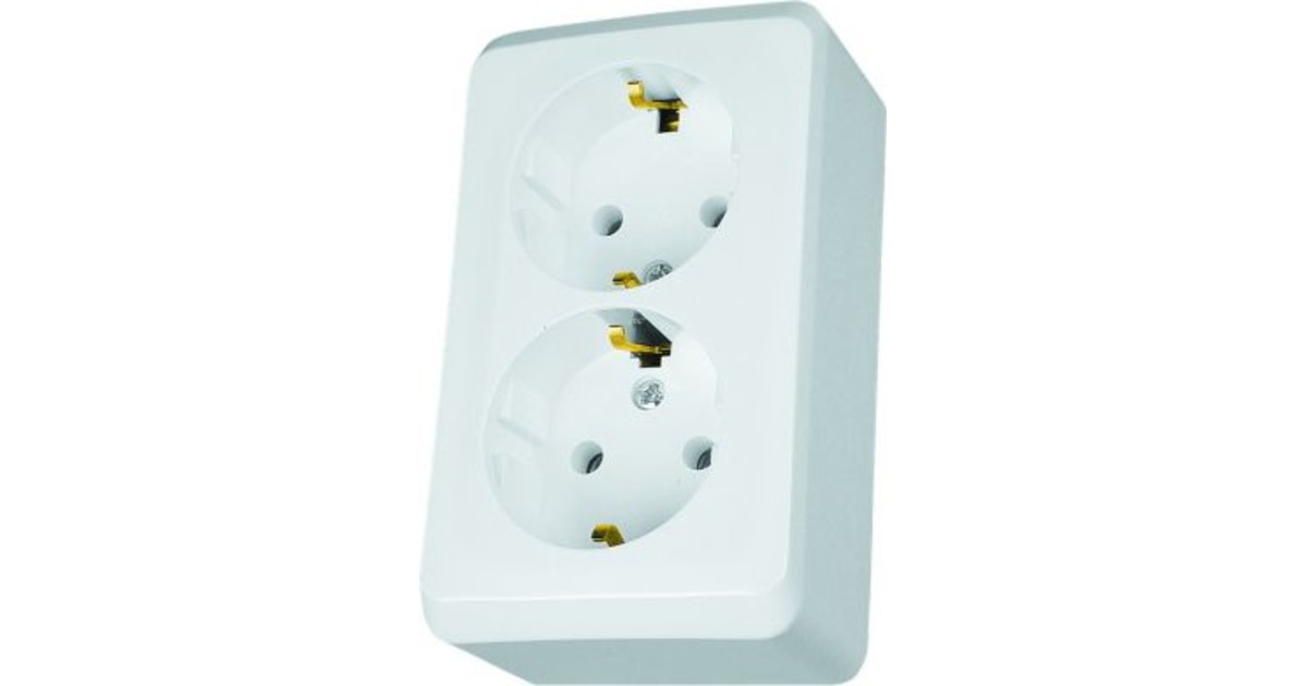 Schneider Electric Double socket outlet white Prima WDE001048 ...