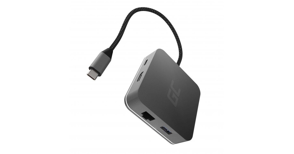 GreenCell Green Cell HUB2 USB-C, 3x USB 3.0 RJ45 1Gbps HDMI 4K, DEX ...