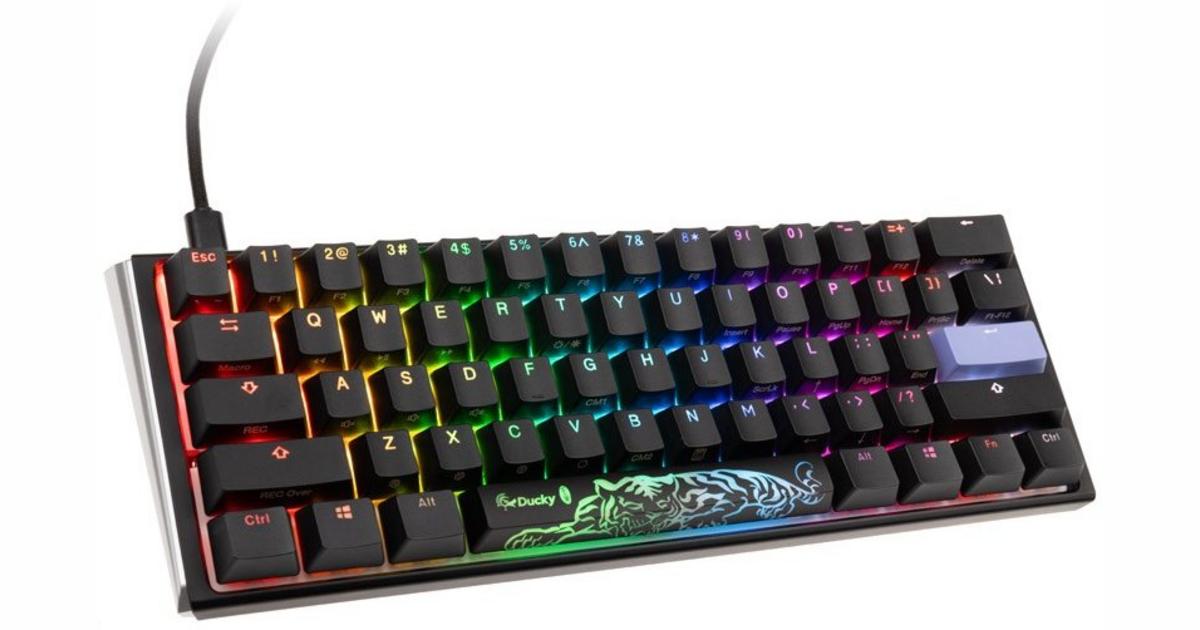 Ducky One 3 Classic Black/White Mini RGB LED Gaming Keyboard - MX-Blue ...