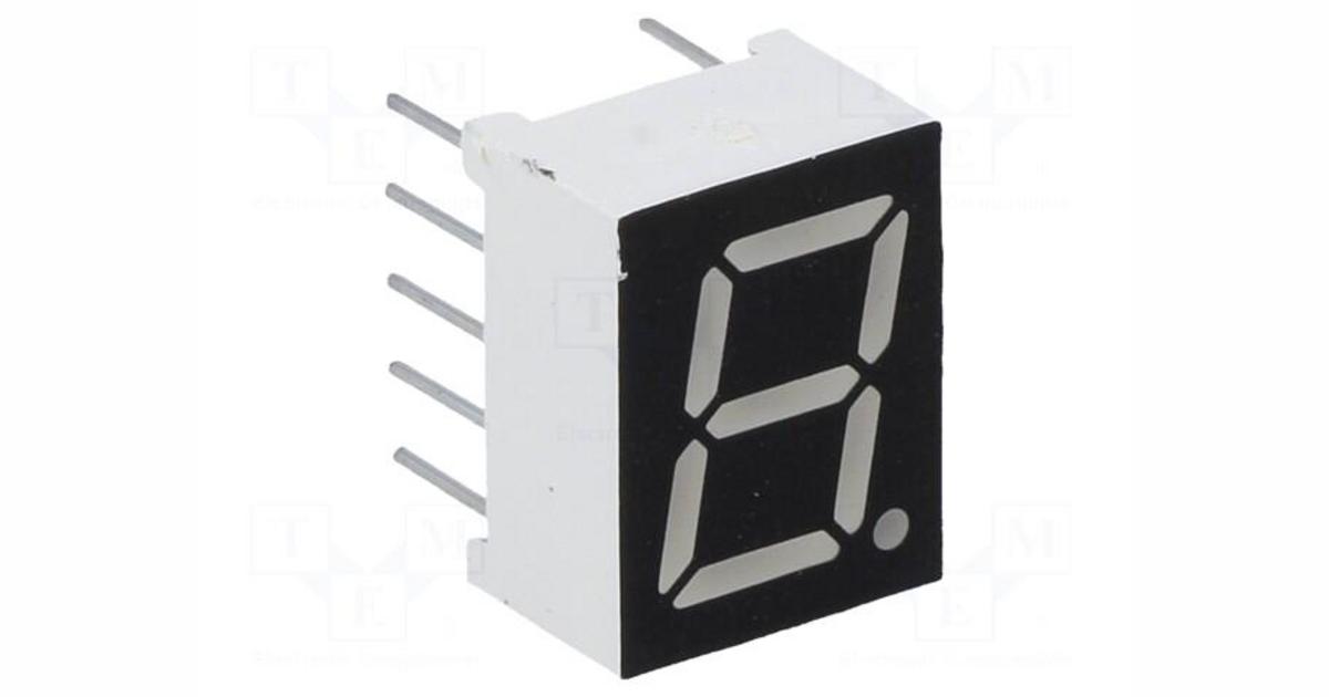 OPTO Plus LED Display: LED | 7-segment | 9.9mm | 0.39" | No.char: 1 ...