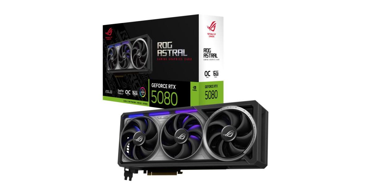 Asus NVIDIA GeForce RTX 5080 16 GB GDDR7 256 bit PCIE 5.0 16x Triple ...