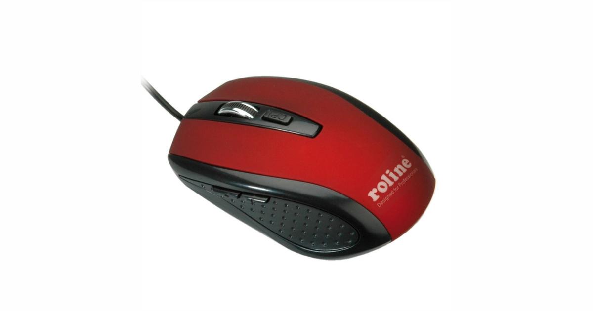ROLINE Mouse rot/black, optical, USB (18.01.1082) | Hinnavaatlus ...