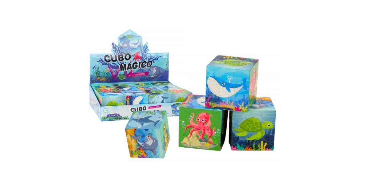 Lean Toys Magic Cube Educational Puzzle Sea Animals Puzzle Logic Game ...