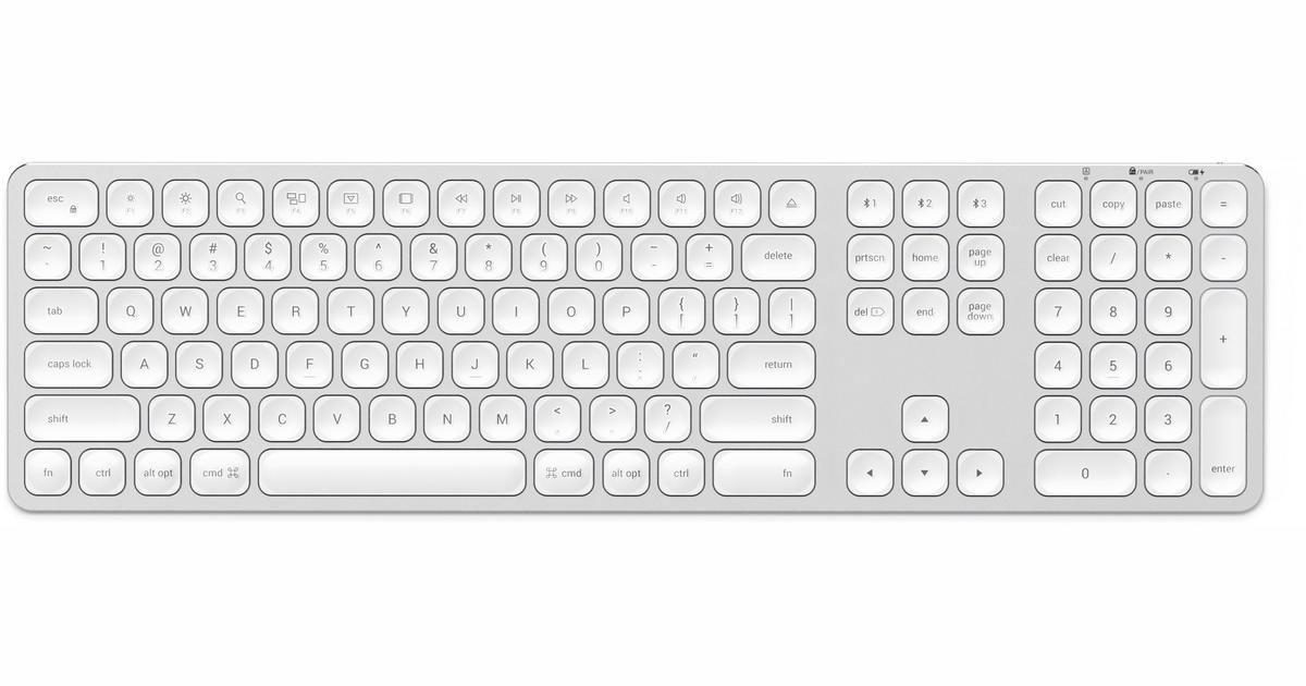 Satechi Wireless Keyboard Bluetooth Wireless Keyboard, Silver ...