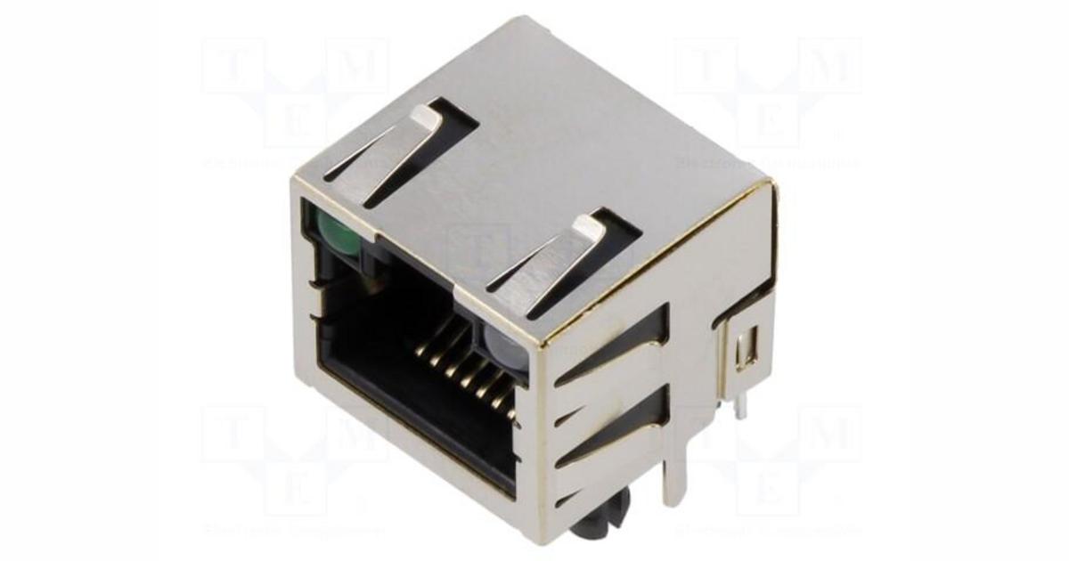 ADAM TECH Connector: RJ45 | socket | PIN: 8 | shielded,with LED | 8p8c ...