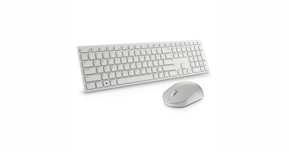 DELL KM5221W Pro Keyboard and Mouse Wireless, RU, 2.4 GHz, White ...