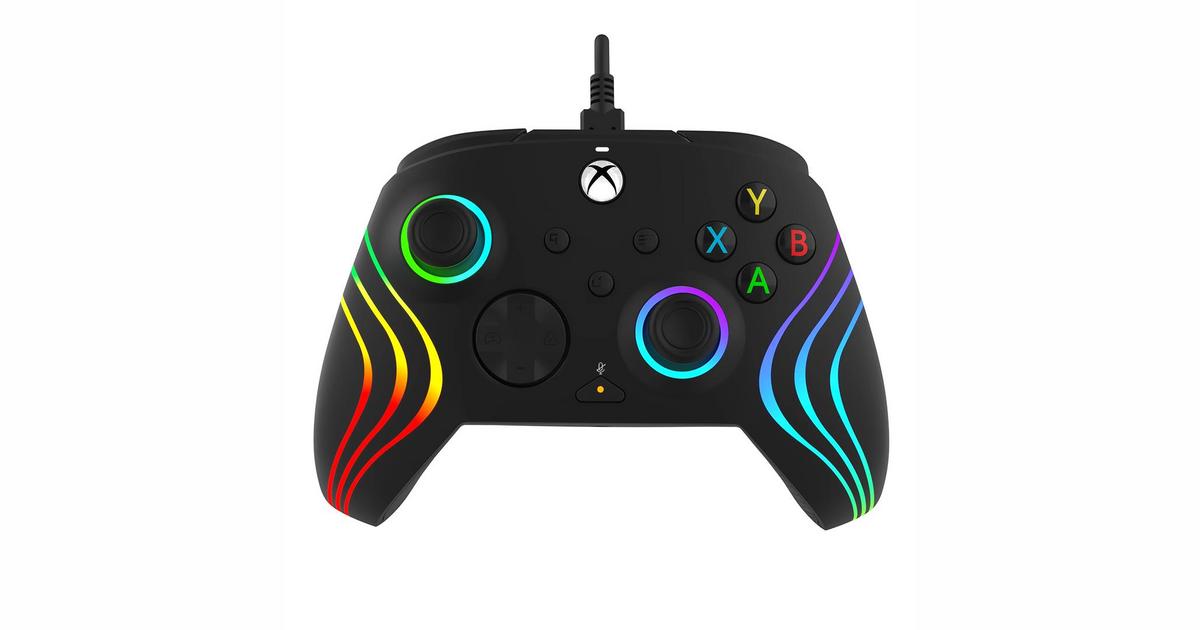 Pdp controller PDP, Xbox Series X|S & PC, Black Afterglow Wave Wired ...