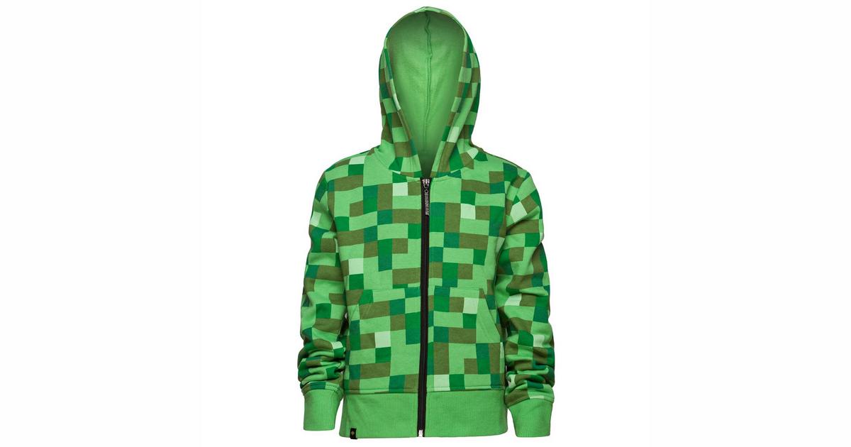 Jinx Minecraft Creeper No Face Premium Zip-Up hoodie Youth ekstra suur ...