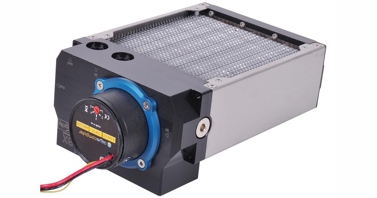 Aquacomputer airplex modularity system 140 mm, aluminum fins, D5 pump ...