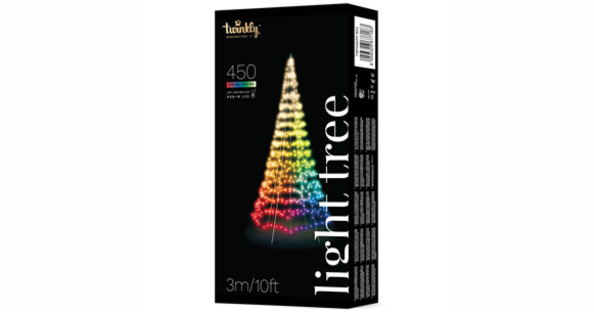 Twinkly Light Tree 3D, 450 LED, IP44, 3 m - Nutikas jõulupuu ...