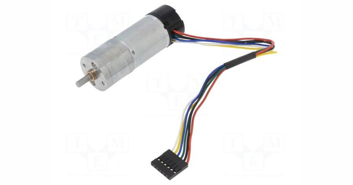 Pololu Motor: DC | with encoder,with gearbox | Medium Power | 12VDC | 2 ...