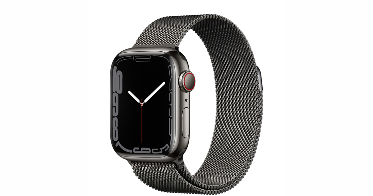 Apple Watch Series 7 LTE 41mm Graphite Stainless Steel Case with ...