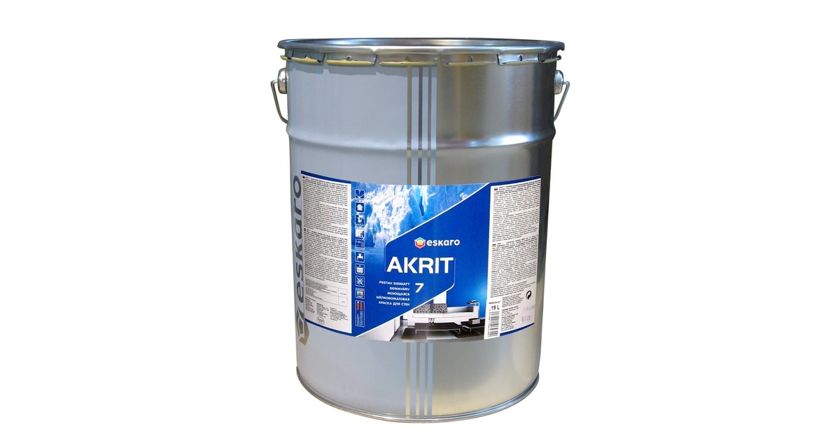 Eskaro Seinavärv Akrit 7, matt, valge (A) 19L | Hinnavaatlus ...