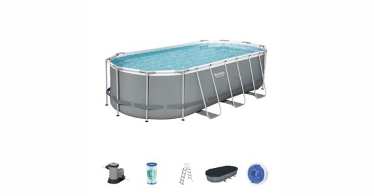 Bestway Bassein raamiga Power Steel 56710, sinine/hall, 13430 l ...